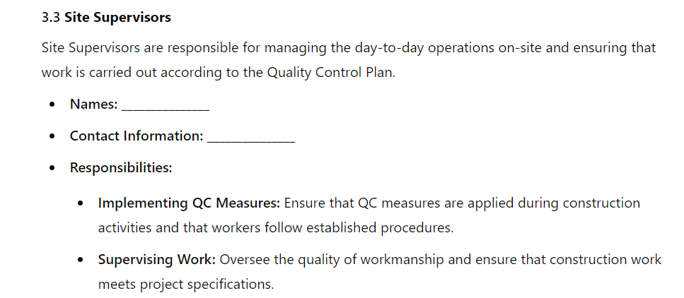 FREE Quality Control Plan Construction Template (2024)