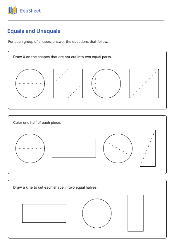 Equals and Unequals Part 2 Worksheets | Free Download at Orchids ...