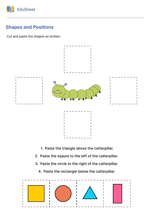 Shapes and Positions Part 1 Worksheets | Free Download at Orchids ...