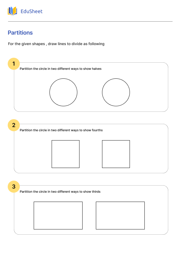 Partitions Worksheets | Free Download at Orchids International