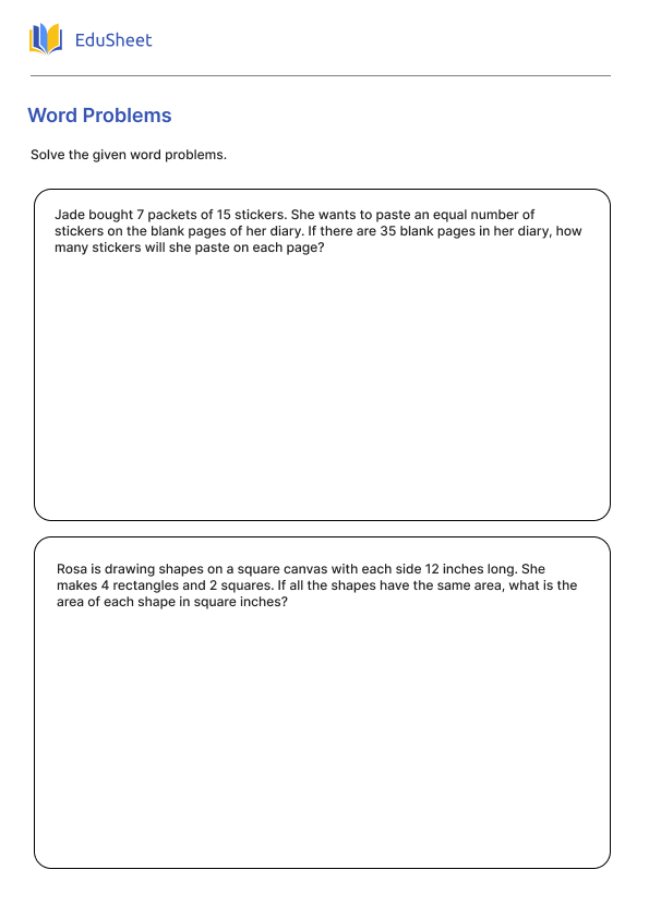 Word Problems Part 2 Worksheets | Free Download at Orchids International