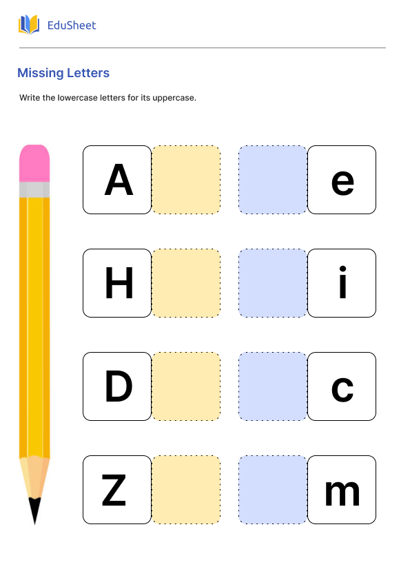 Missing Letters Part 1 Worksheets | Free Download at Orchids International