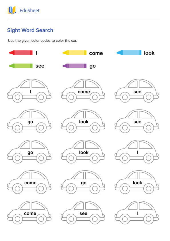 Sight Word Search Worksheets | Free Download at Orchids International