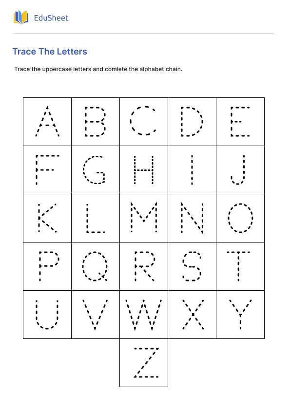 Trace The Letters Part 1 Worksheets | Free Download at Orchids ...