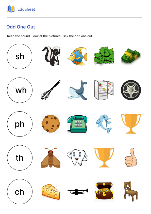 Odd One Out Worksheets | Free Download at Orchids International