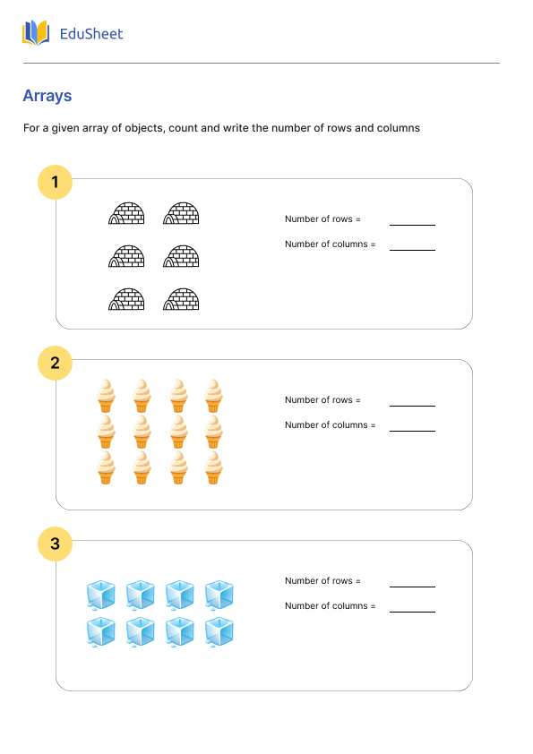 Arrays Worksheets | Free Download at Orchids International