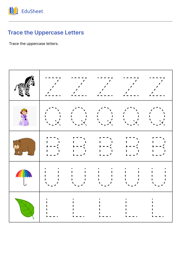Trace the Uppercase Letters Part 2 Worksheets | Free Download at ...