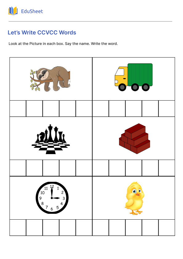 Let’s Write CCVCC Words 2 Worksheets | Free Download at Orchids ...
