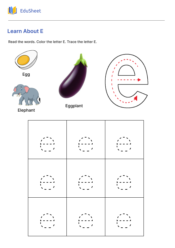 Learn About E Worksheets | Free Download at Orchids International