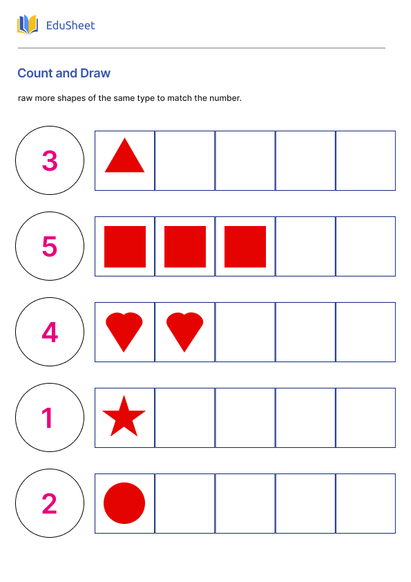 Count and Draw Worksheets | Free Download at Orchids International