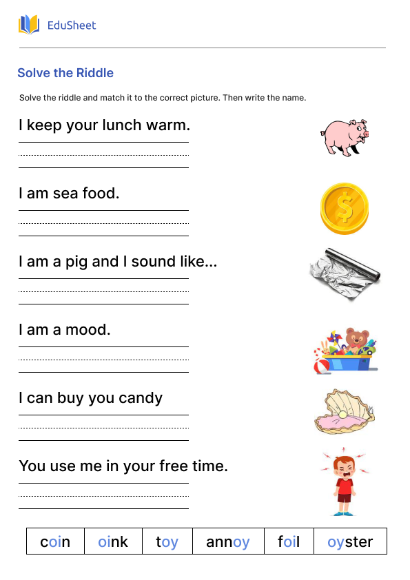 Solve the Riddle Worksheets | Free Download at Orchids International
