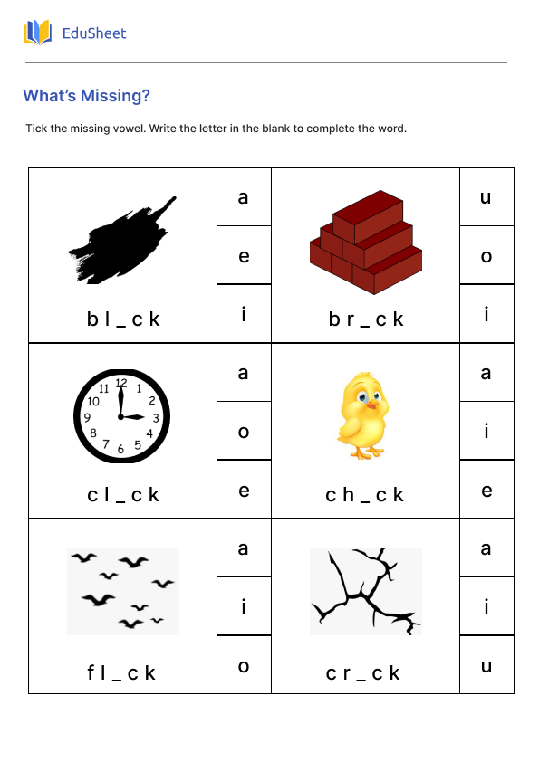 What’s Missing? Worksheets | Free Download at Orchids International
