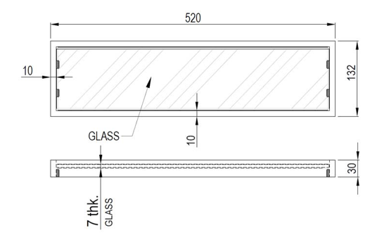 AR-LUXUS-S Glass Shelf - Eezee