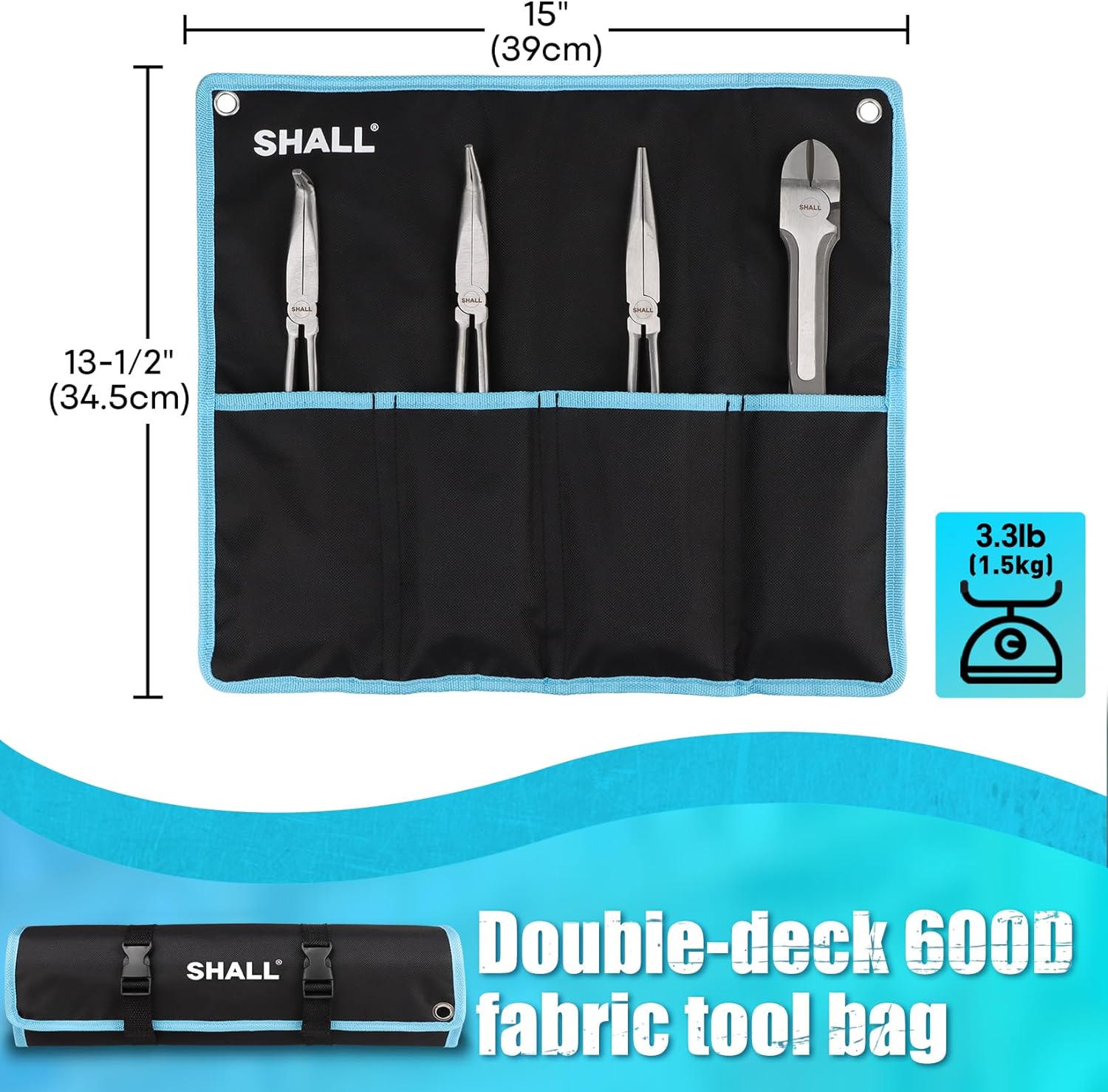 Shall 4-Piece Extra Long Needle Nose Pliers Set - Eezee