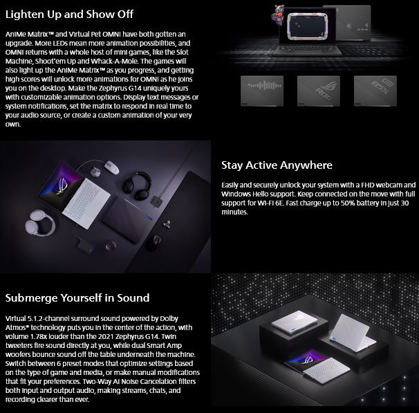 Asus Rog Zephyrus G14 GA402XU-N2009W Anime Matrix - Eezee