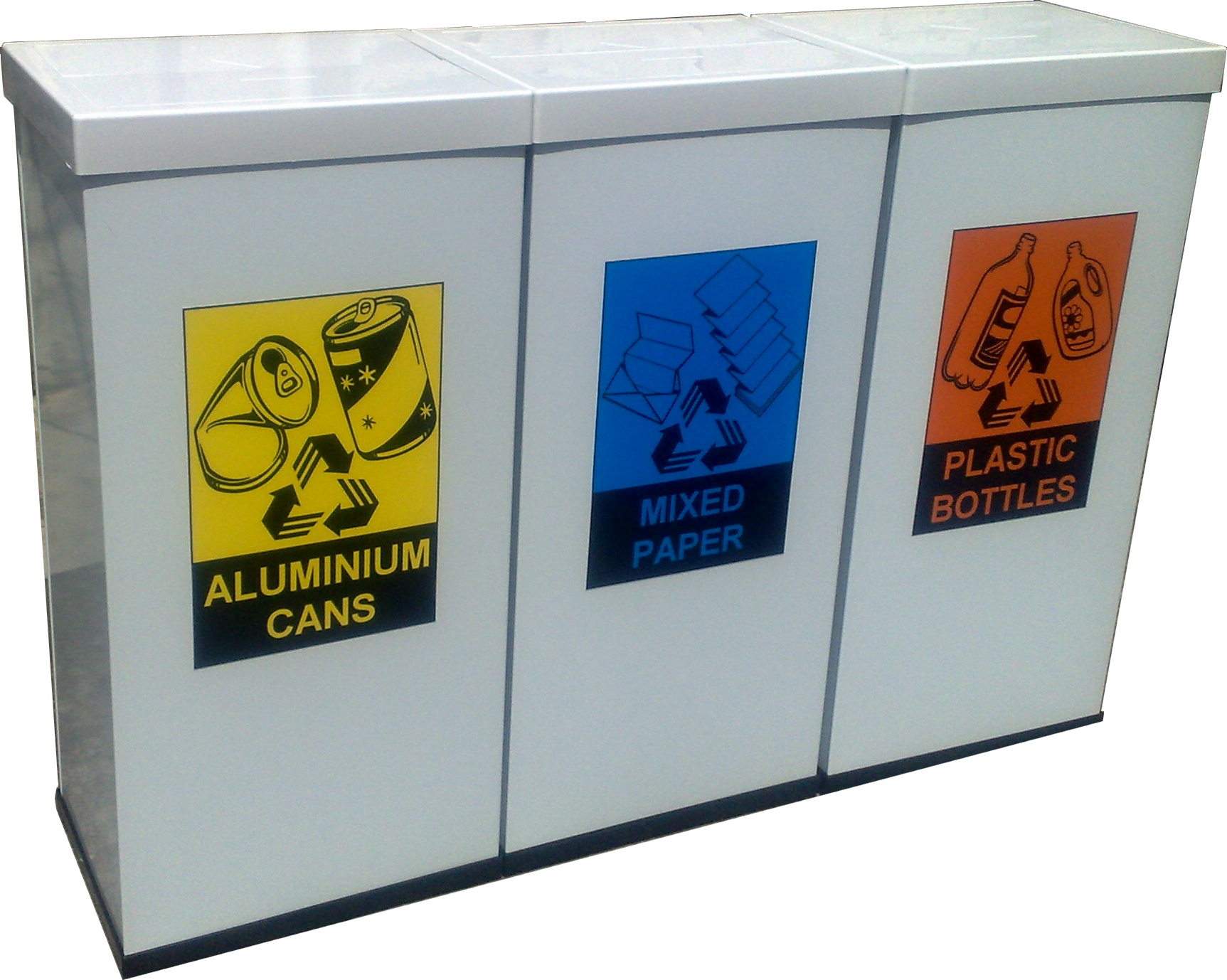 Self Closing Metal Bin C/w Recycling Sticker Singapore - Eezee