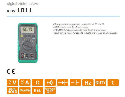 Kyoritsu 1011 Digital Multimeter (valid for Singapore Purchases Only ...
