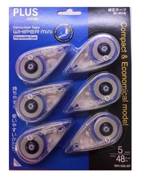 Plus Correction Tape Whiper Mini WH505 (disposable) Singapore - Eezee