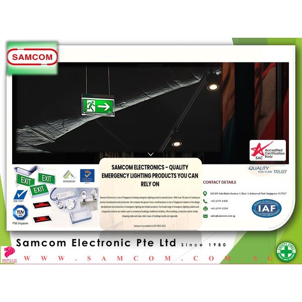 Samcom Electronic - Emergency Light Recessed Led Down Light Singapore ...