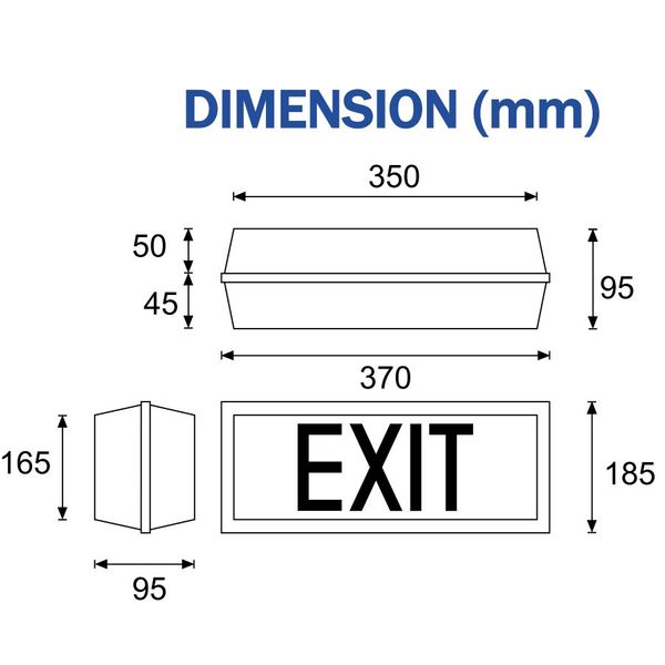 Samcom Electronic - Emergency Light Surface Mount Led Exit Sign ...