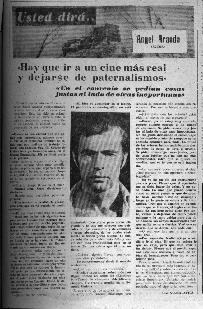 Ángel Aranda: «Cuenca es una ciudad que me parece muy interesante» | El ...