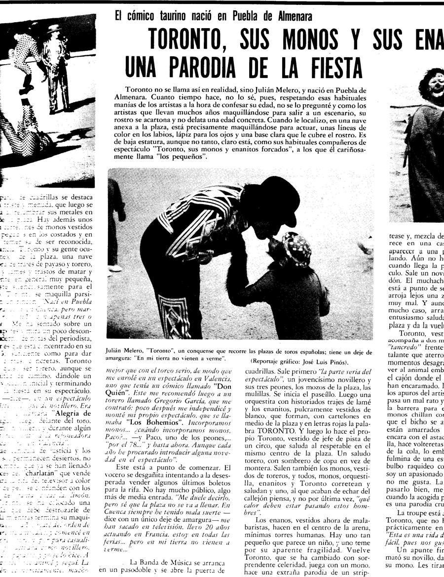 Julián Melero «El Toronto», el penúltimo torero cómico | El blog de ...