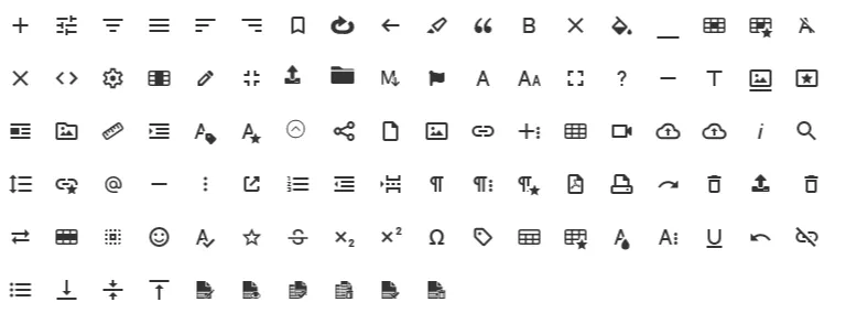 Froala WYSIWYG editor SVG icons - elifent
