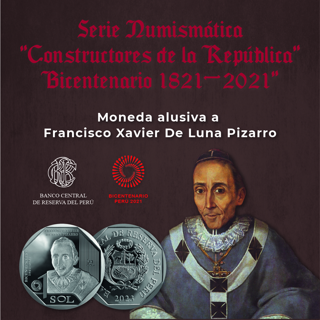 BCRP lanza moneda de S/ 1 con imagen de Francisco Xavier de Luna Pizarro