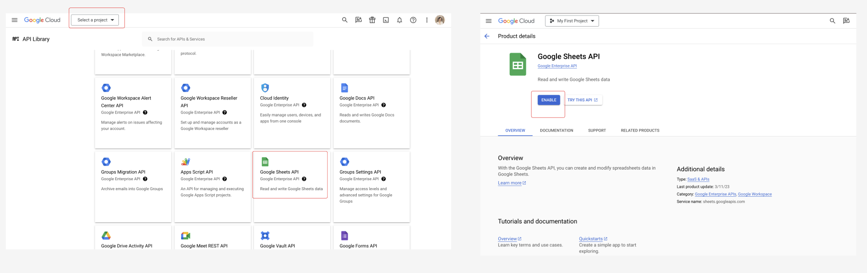 Google Sheets | Elton Docs