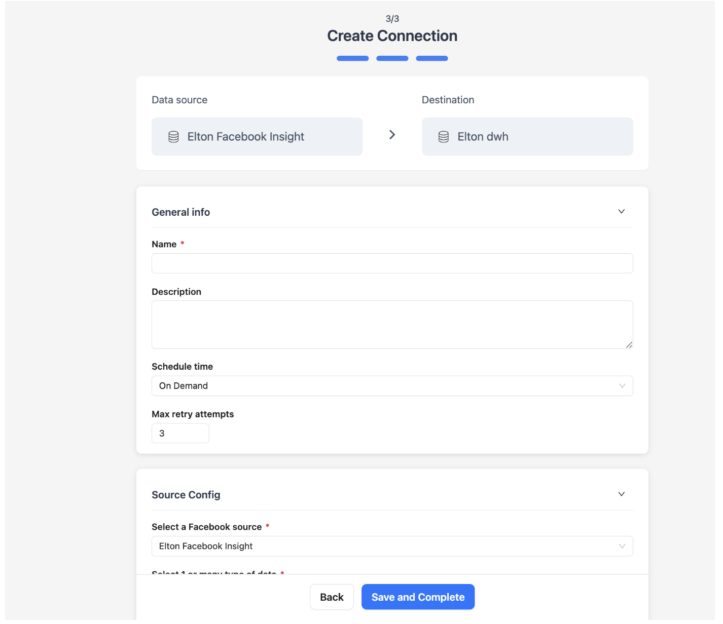 Tạo Connection | Elton Docs