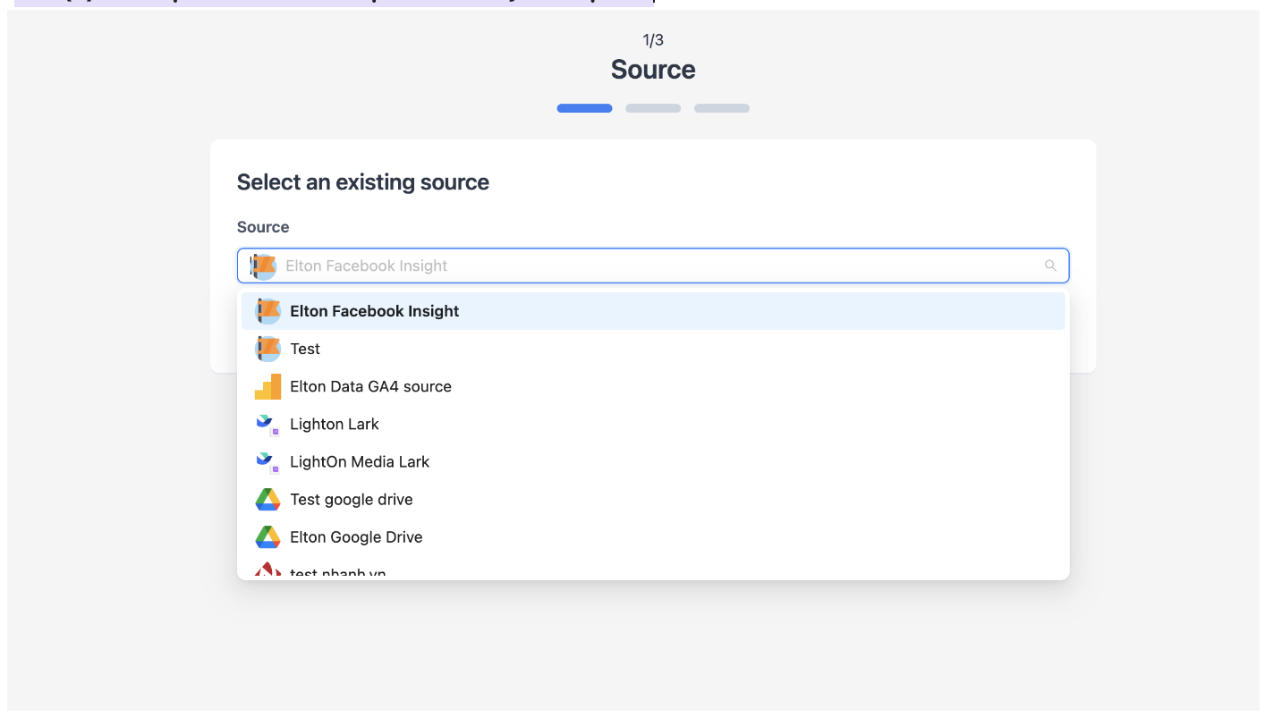 Tạo Connection | Elton Docs