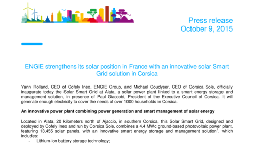 ENGIE strengthens its solar position in France with an innovative solar ...