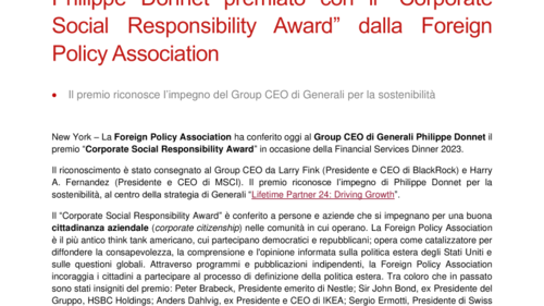 PDF - 03.09 CS_ Generali Philippe Donnet riceve il Corporate Social ...
