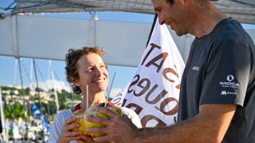 [TRANSAT JACQUES VABRE] Fort de France accueille Isabelle Joschke et Pierre Brasseur sur MACSF ...