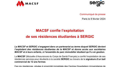 [PDF] Communiqué MACSF SERGIC - Fichiers - Newsroom MACSF