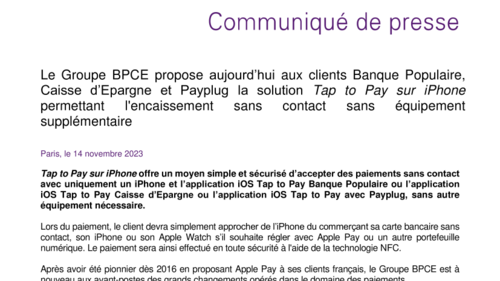 20231114_CP__BPCE_TaptoPay.pdf - Newsroom Groupe BPCE