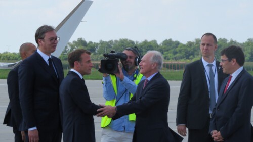 Presidents Emmanuel Macron and Aleksandar Vucic launch the Belgrade ...