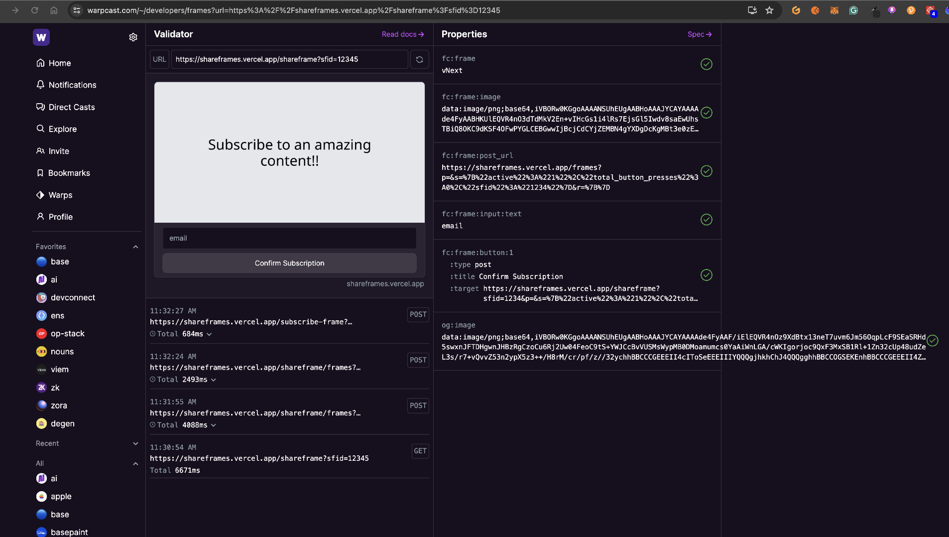 Share Frames | ETHGlobal