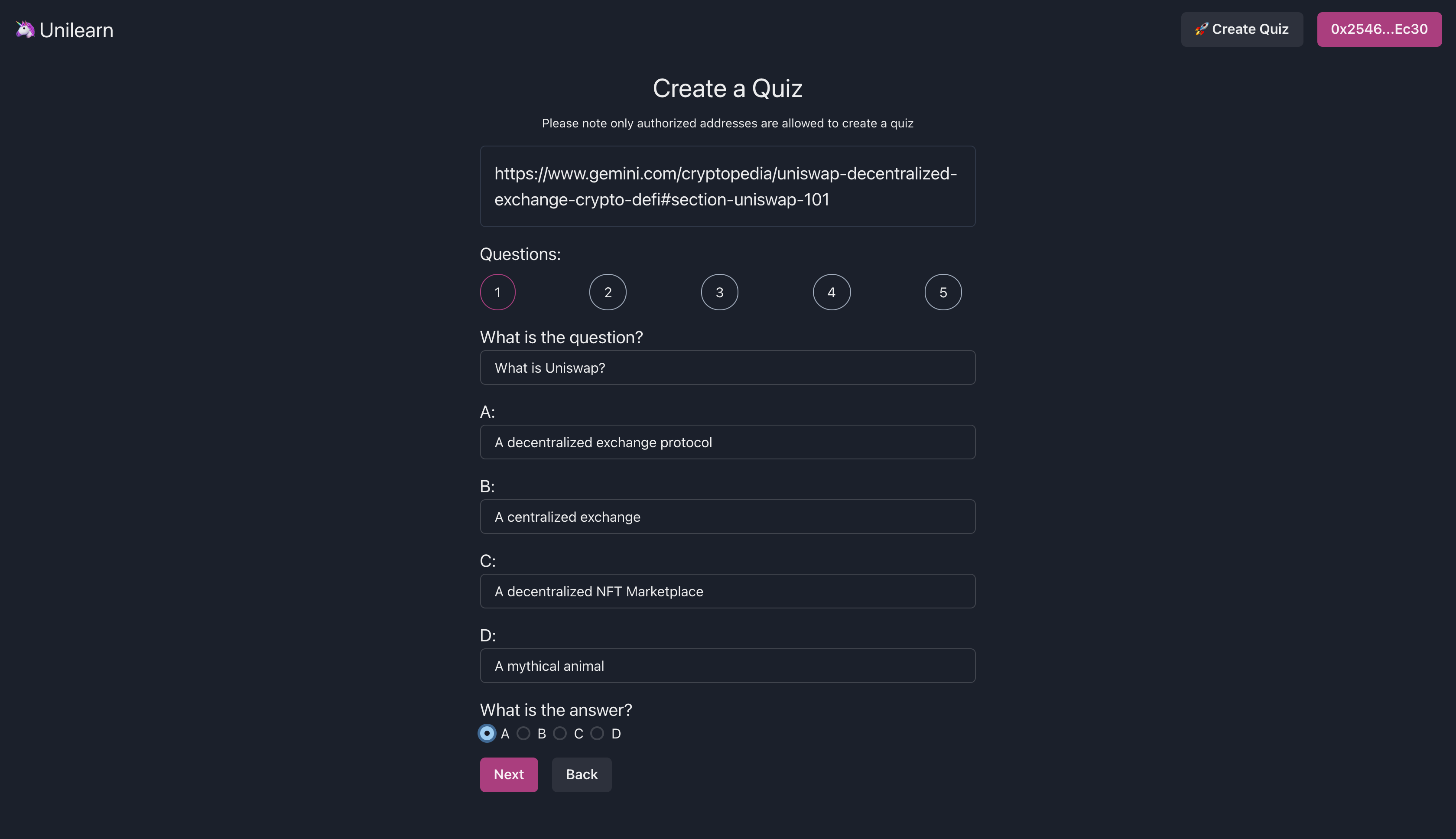 Unilearn | ETHGlobal