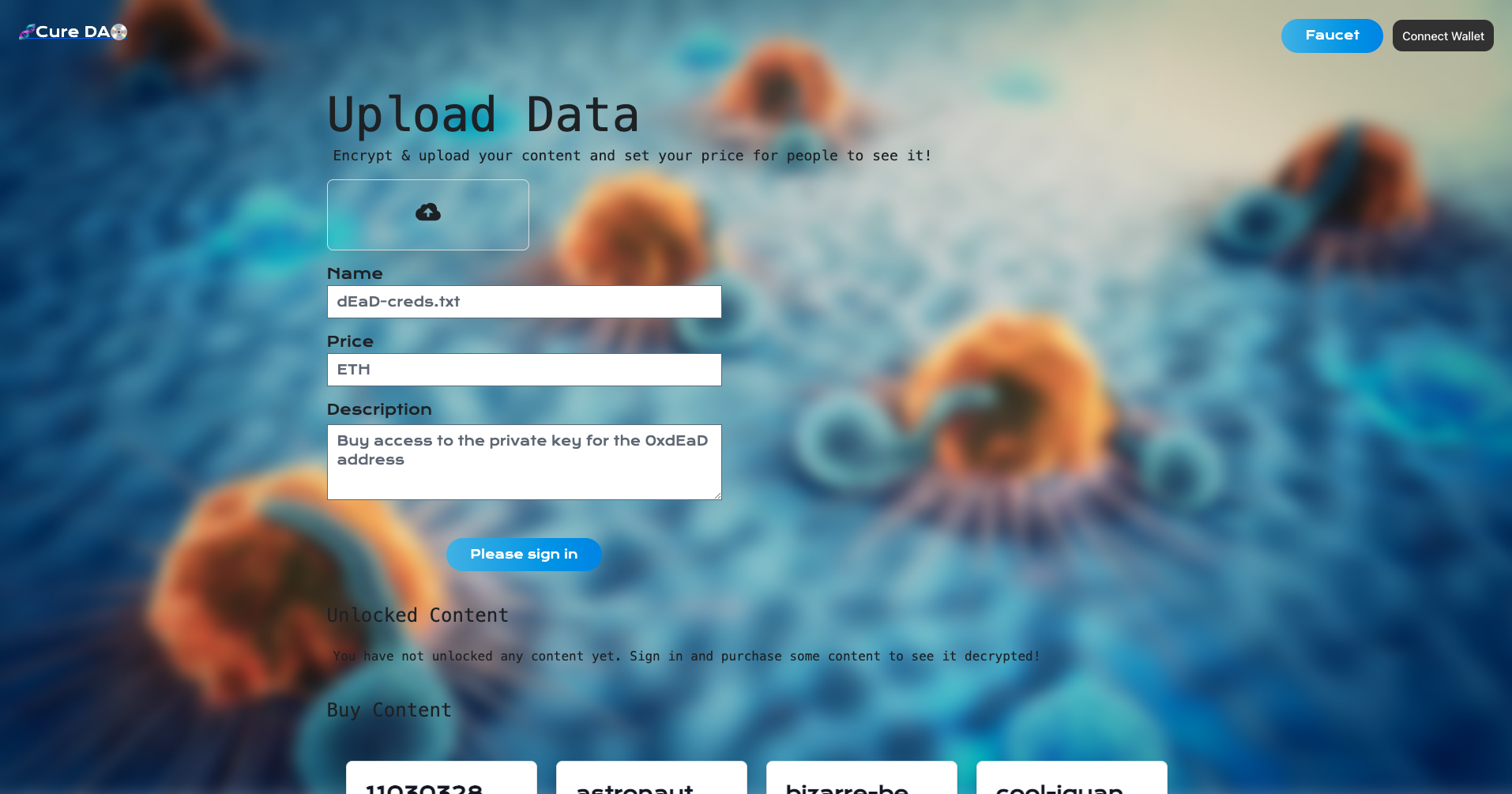 cure dao | ETHGlobal