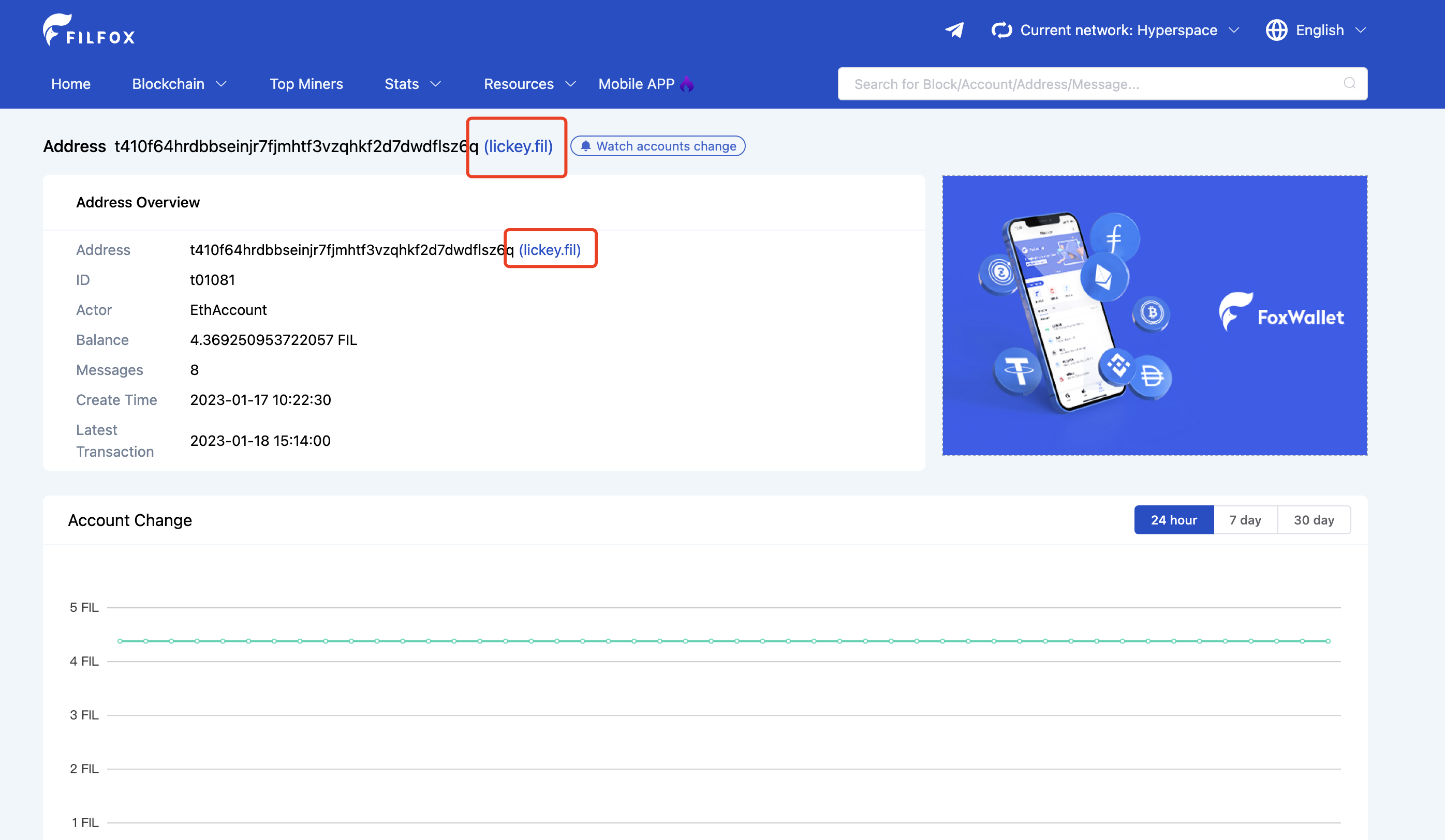 FNS Lookup: Integrated FNS in Filfox explorer | ETHGlobal