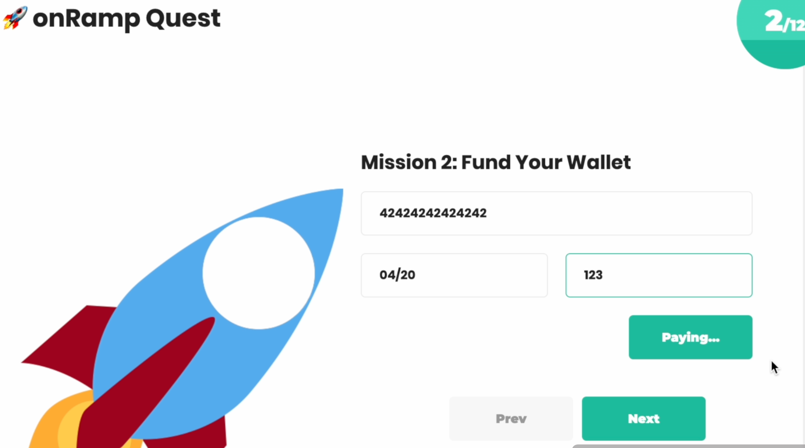 OnRamp Quest | ETHGlobal