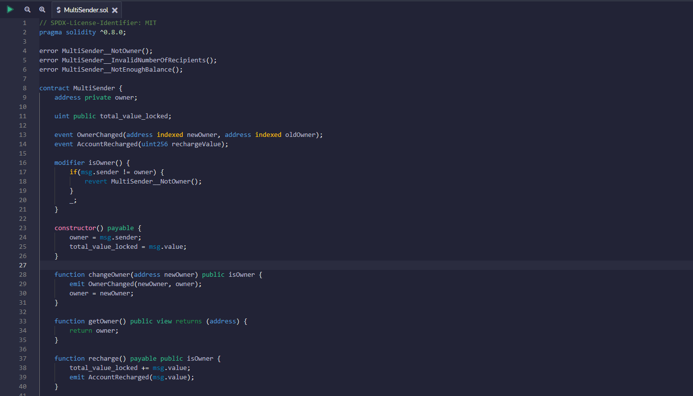 MultiSender contract | ETHGlobal