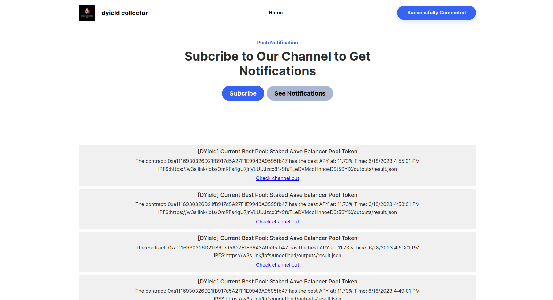 Decentralized Yield Data Collector | ETHGlobal