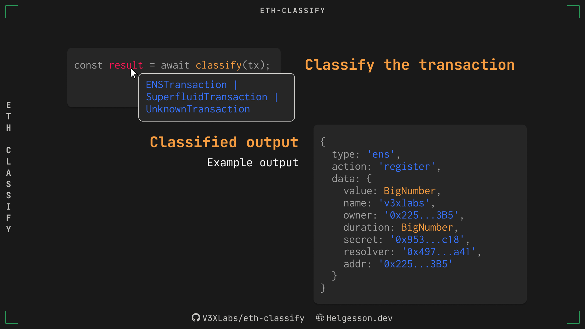 ETH Classify | ETHGlobal