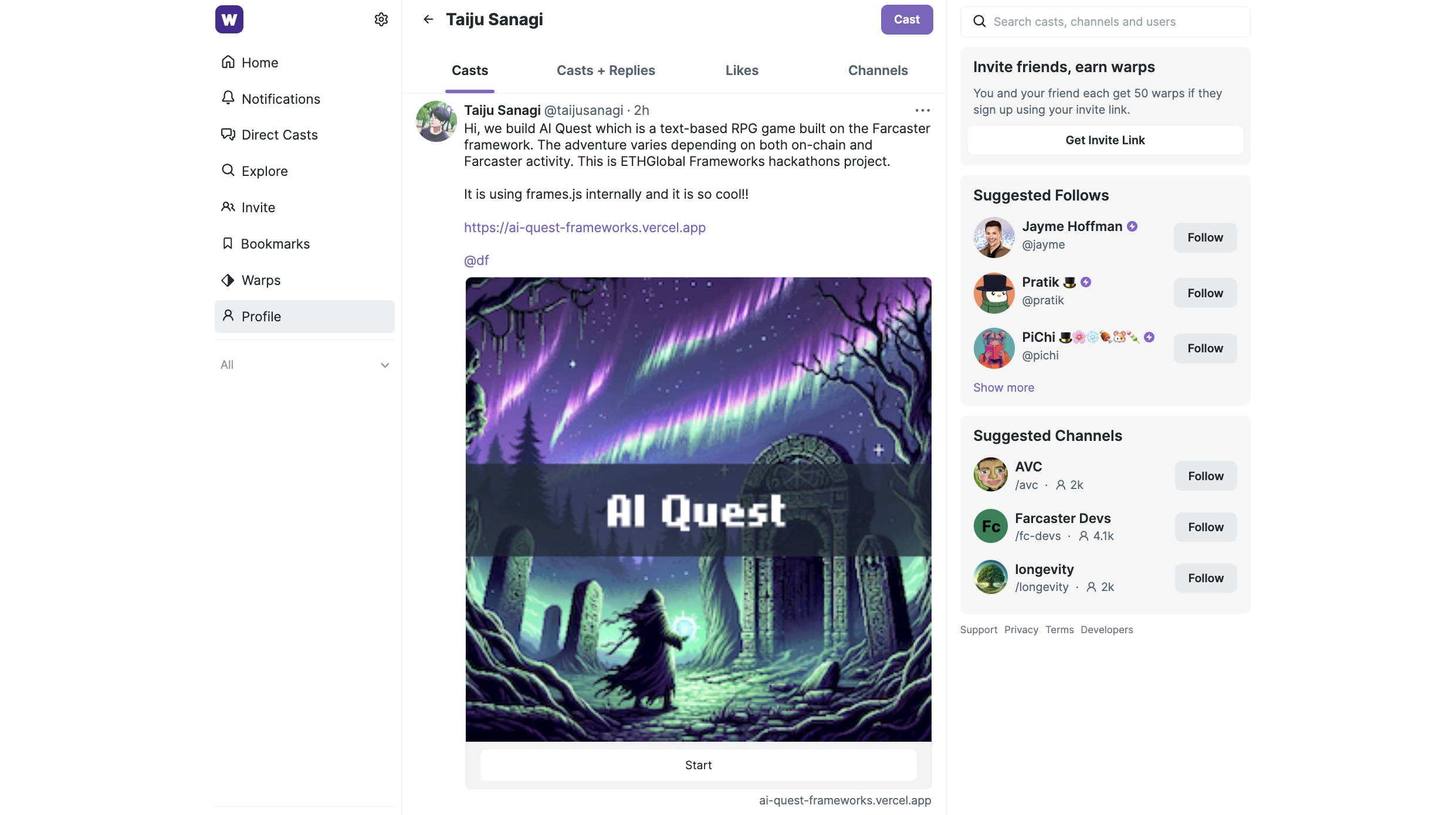 AI Quest | ETHGlobal
