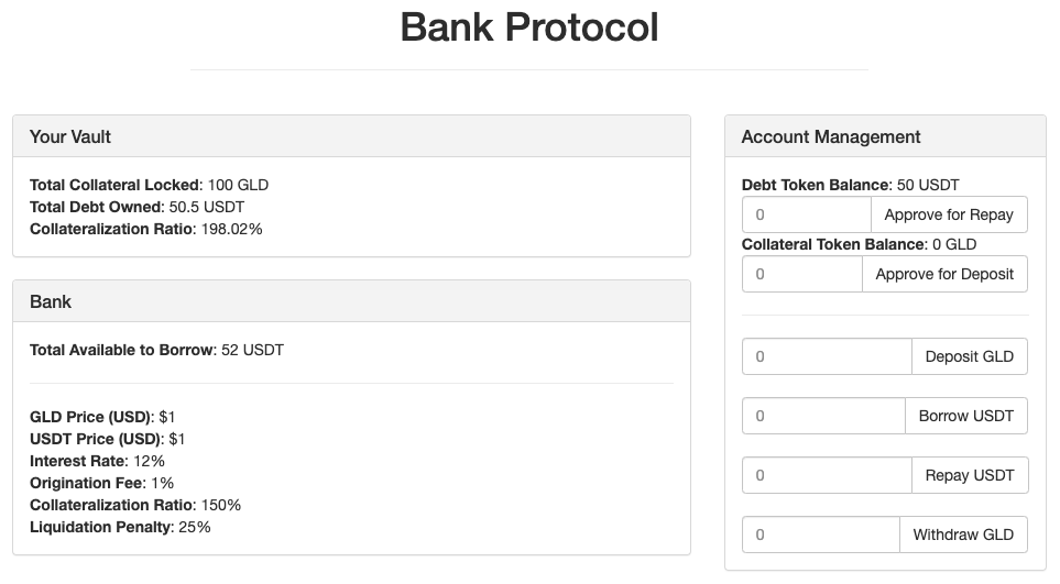 Bank Protocol | ETHGlobal