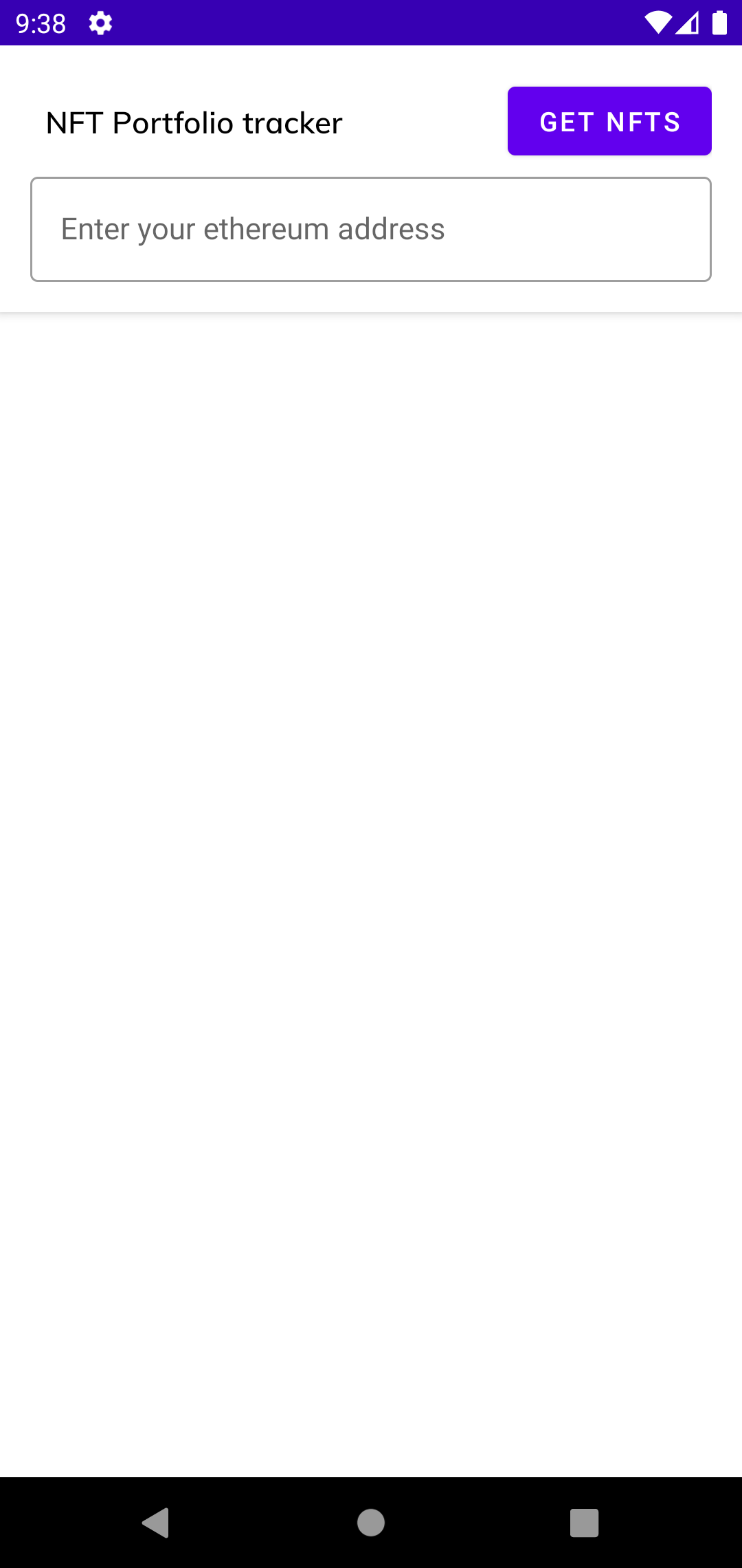 NFT Portfolio tracker (Android app) | ETHGlobal