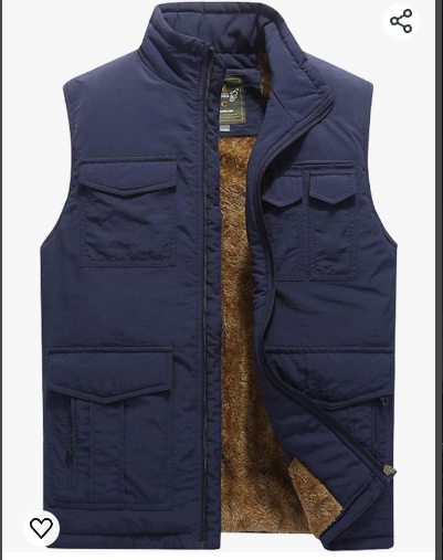 Vcansion Mens Outdoor Casual Stand Collar Padded Vest Coat Ez Auction