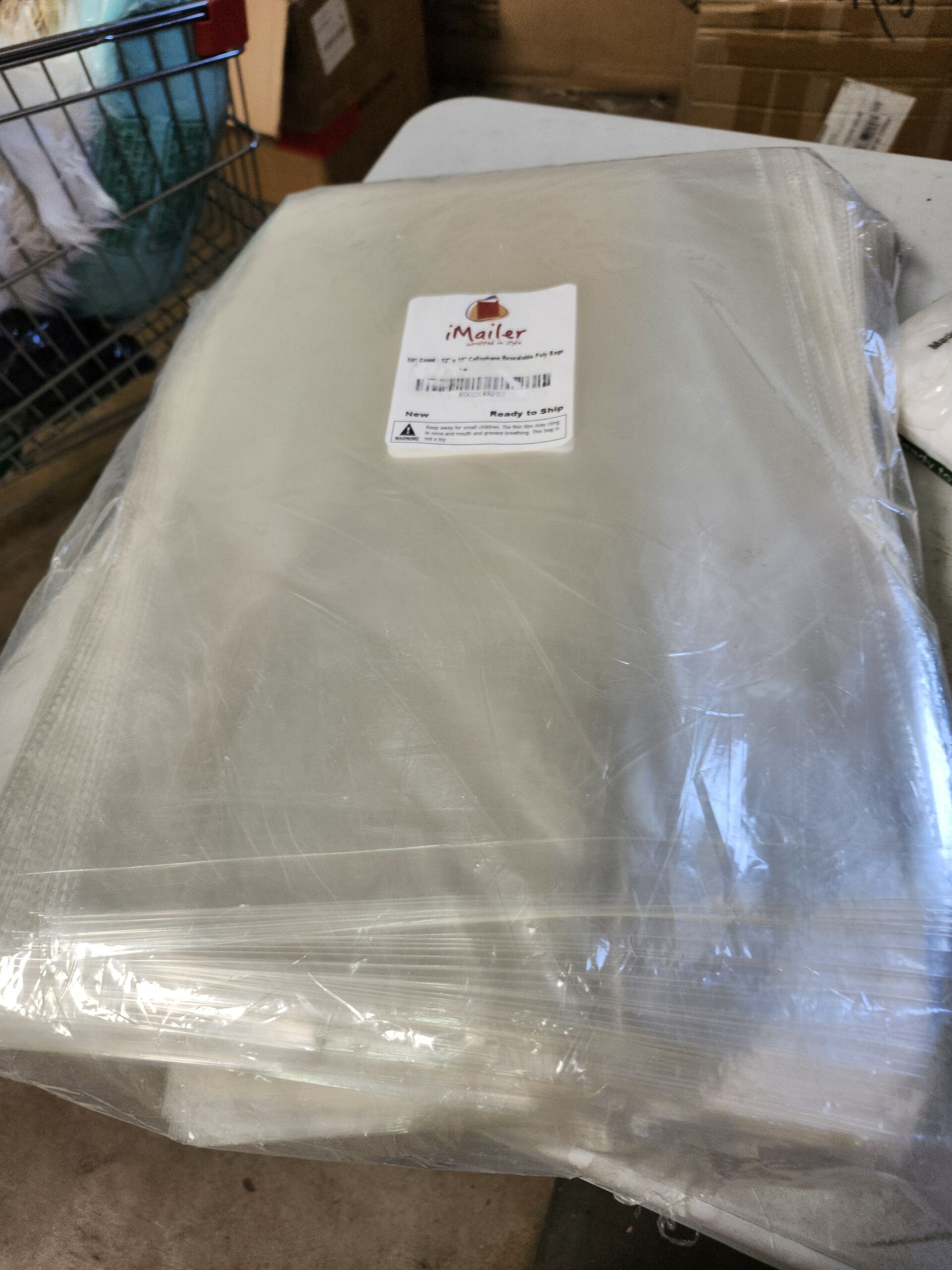 Imailer 500 Pack 12 X 15 Self Seal Clear Cellophane Bags